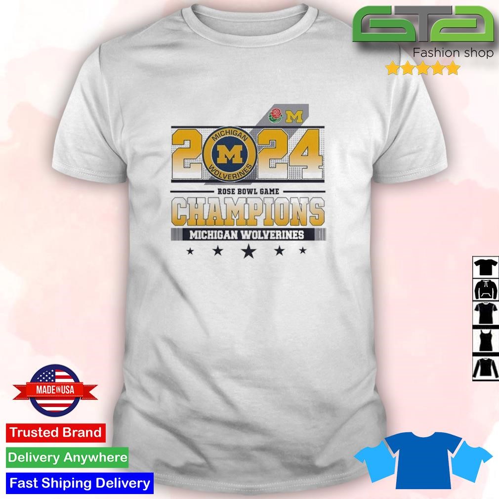 Official Michigan Wolverines 2024 Rose Bowl Game Champions 2024 Logo T-Shirt, hoodie, sweater ...